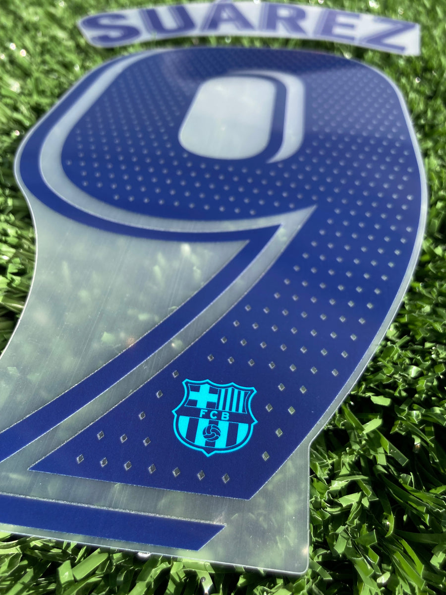 2019-2020 Luis Suárez FC Barcelona Third Kit Name set and Number La Li ...
