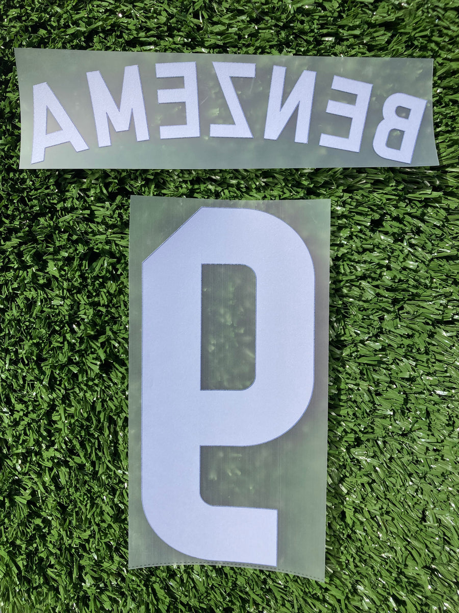 2014-2015 Real Madrid Benzema Name and Number Set Home Adult Size Spor ...