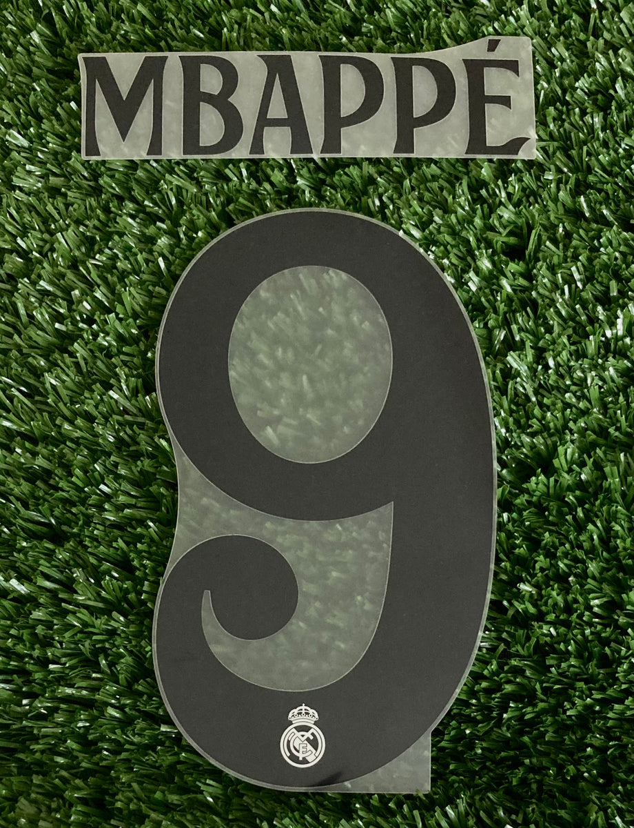 2024-2025 Real Madrid Mbappe Name and Number Set Home Champions League ...