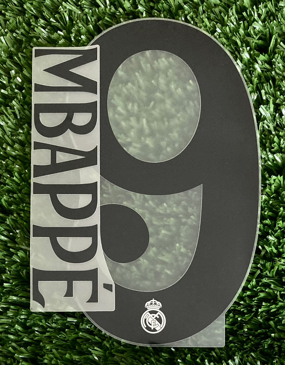 2024-2025 Real Madrid Mbappe Name and Number Set Home Champions League ...