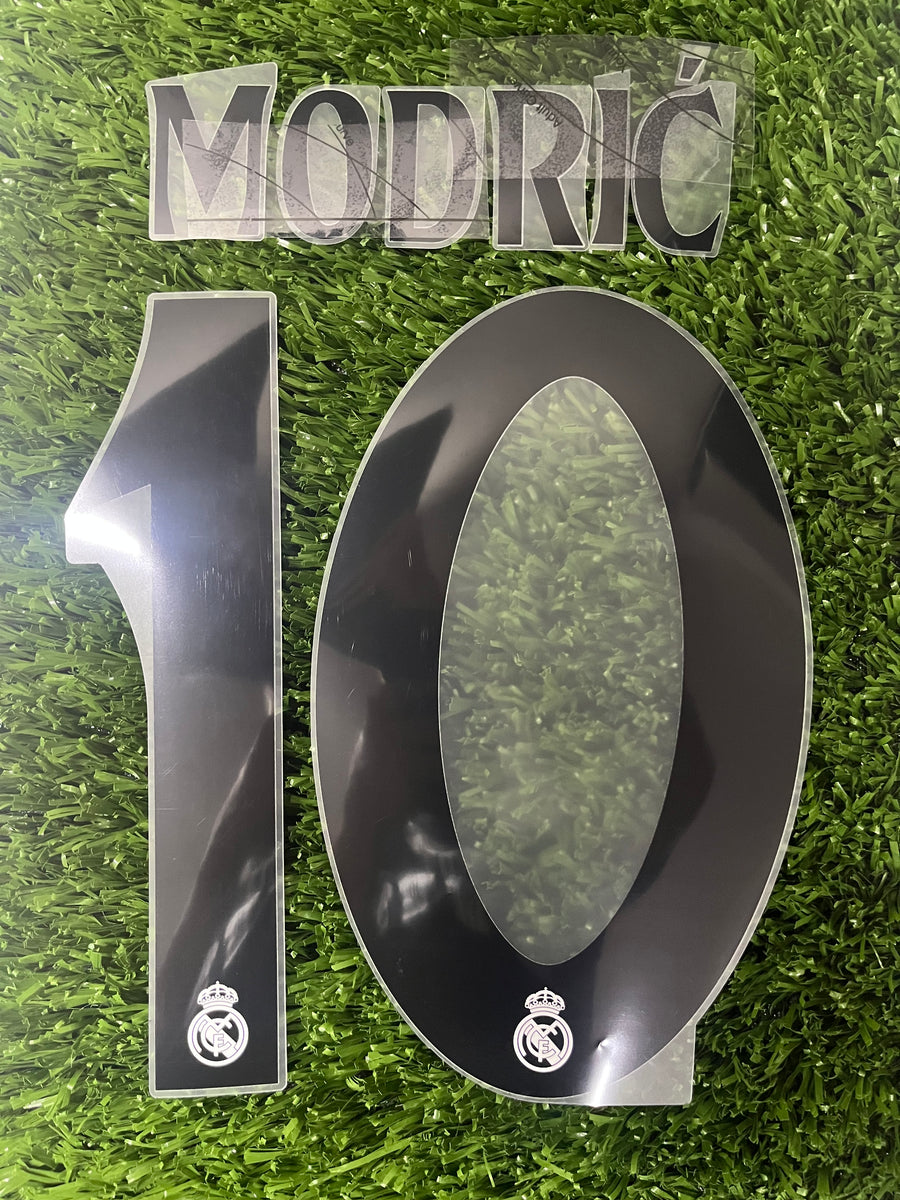 2024-2025 Real Madrid CF Luka Modric Name and Number Set Home Champion ...