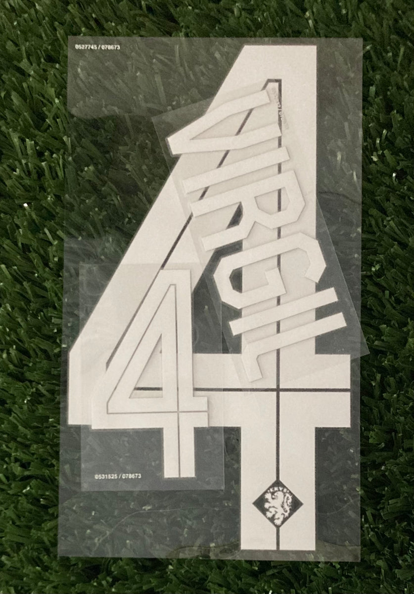 2024 EURO Virgil 4 Netherlands National Team Away kit Name Set and Num ...