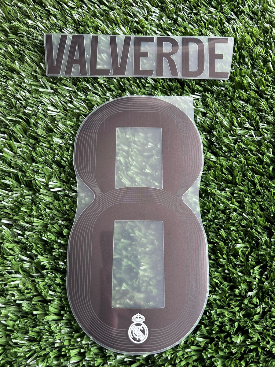 2025-2026 Real Madrid CF Federico Valverde Name and Number Set Home Ch ...