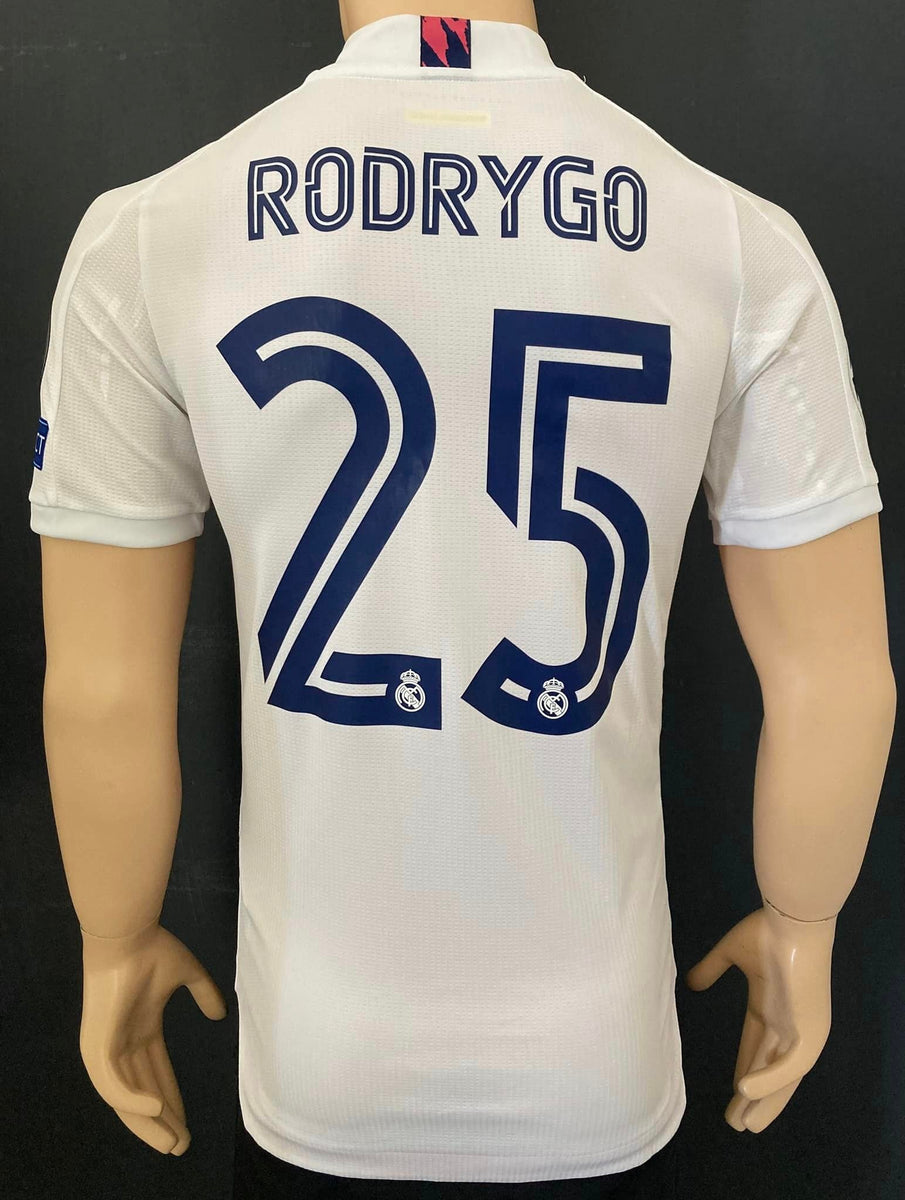 2020-2021 Real Madrid Rodrygo Shirt Home Champions Adult Size S ...