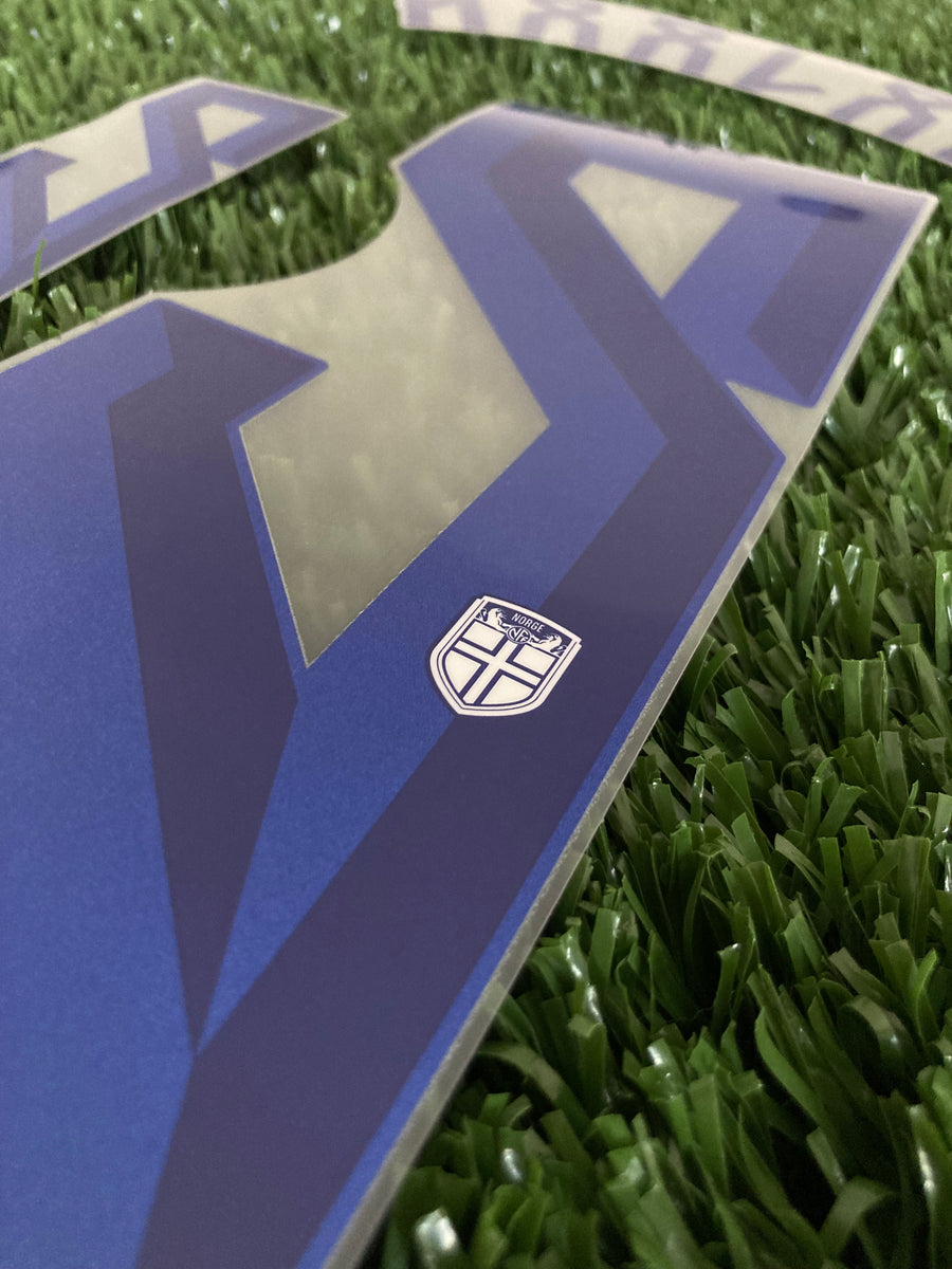 2024-2025 Haaland Norway Away Name Set and Number Avery Dennison Adult ...