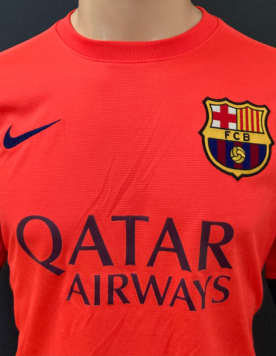 2014-2015 FC Barcelona Away Shirt Luis Suarez Player Issue Kitroom La ...
