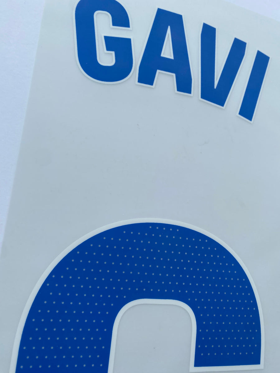 2023-2024 Barcelona FC GAVI Away Shirt Name Set and Number Player La L ...