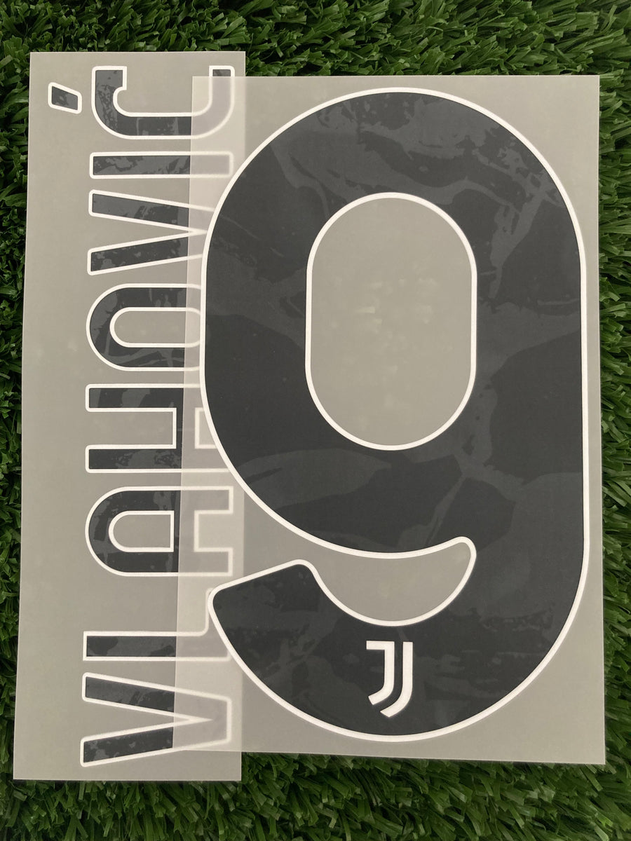 2024-2025 Vlahović Juventus Home Name Set and Number Stilscreen Player ...