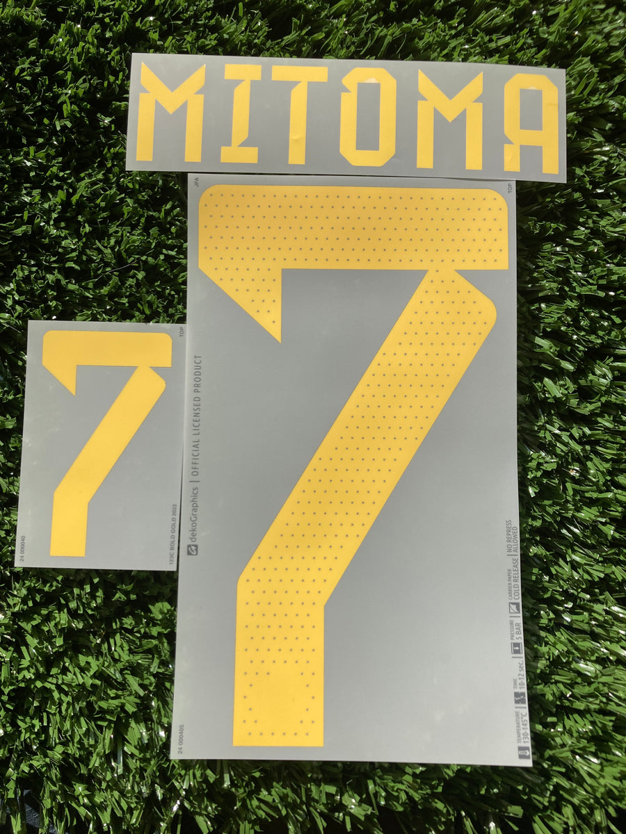 2022 - 2024 National Team Japan Set Name Mitoma Home Kit Dekographics ...