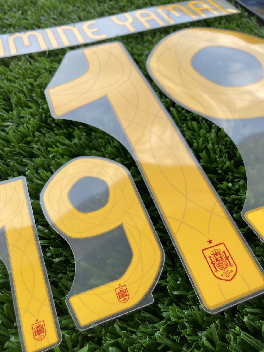 2024 EURO Lamine Yamal 19 Spain National Team Home Name set and Number ...