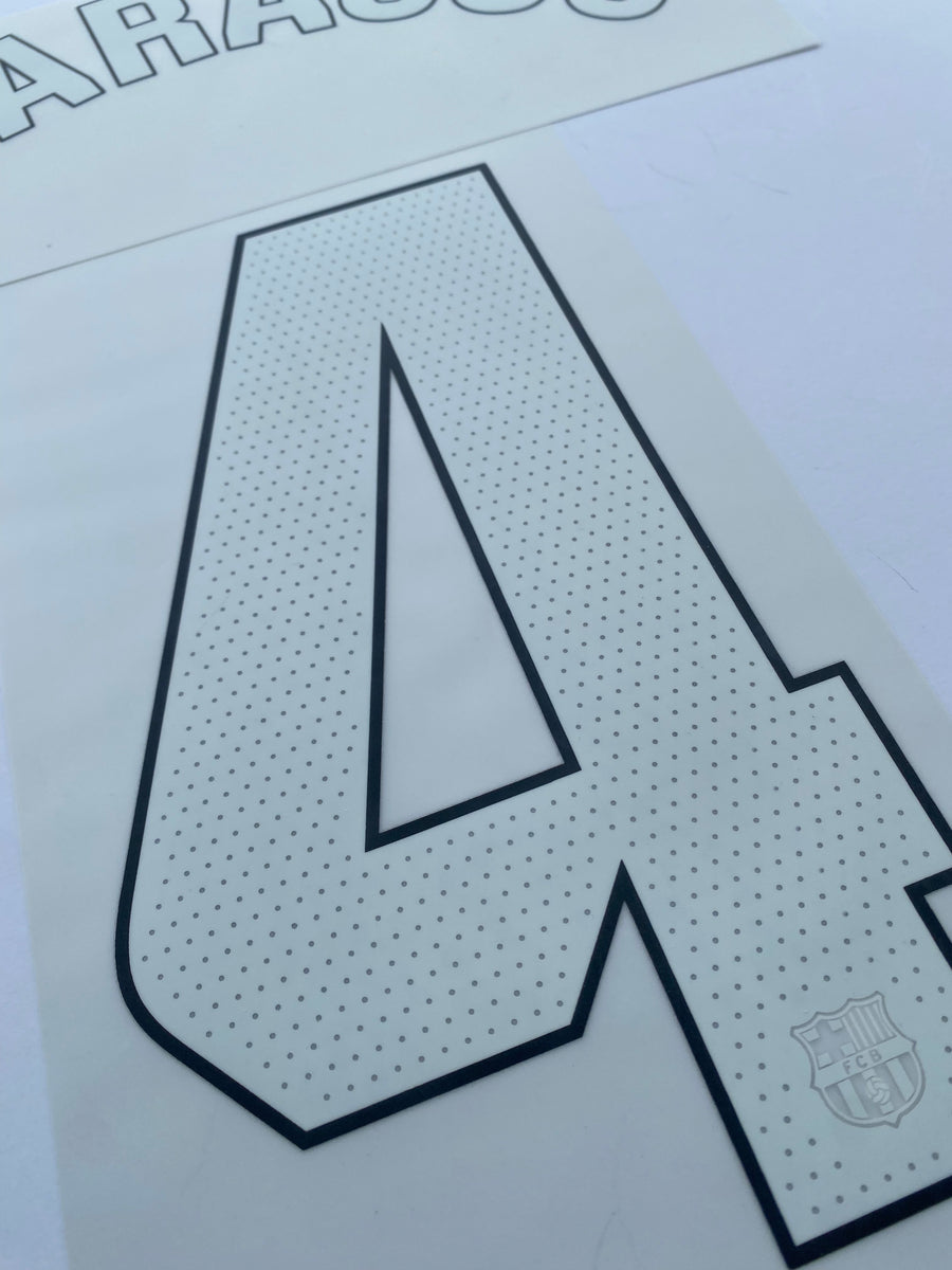 2023-2024 Barcelona R. Araujo Home Shirt Name Set and Number Player Is ...