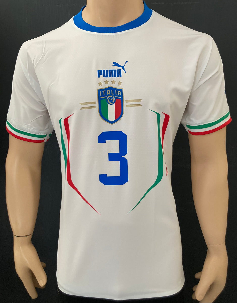 2022 Italy Nation Team Away Shirt Chiellini 3 Player Issue BNWT Multis ...