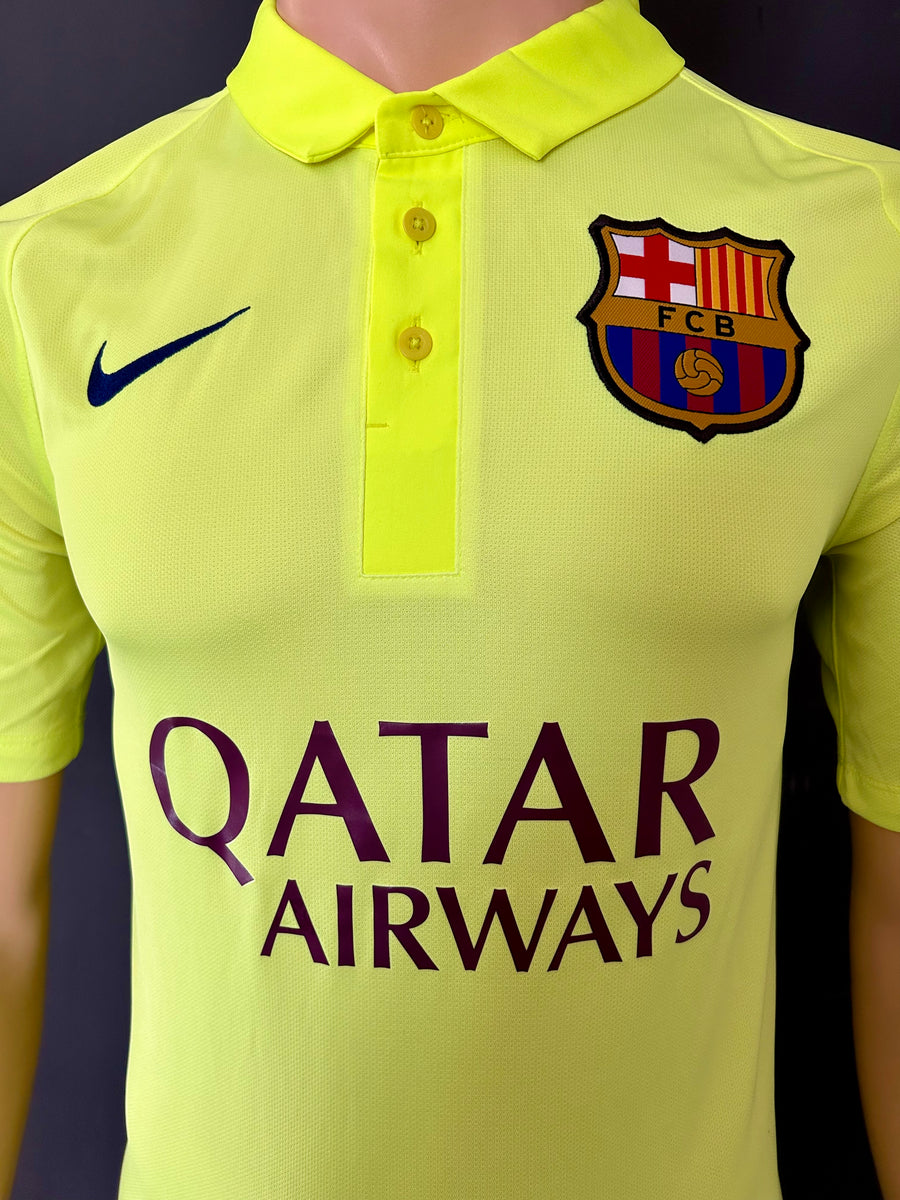 2014-2015 FC Barcelona Third Kit Xavi Champions League Size S Preowned ...