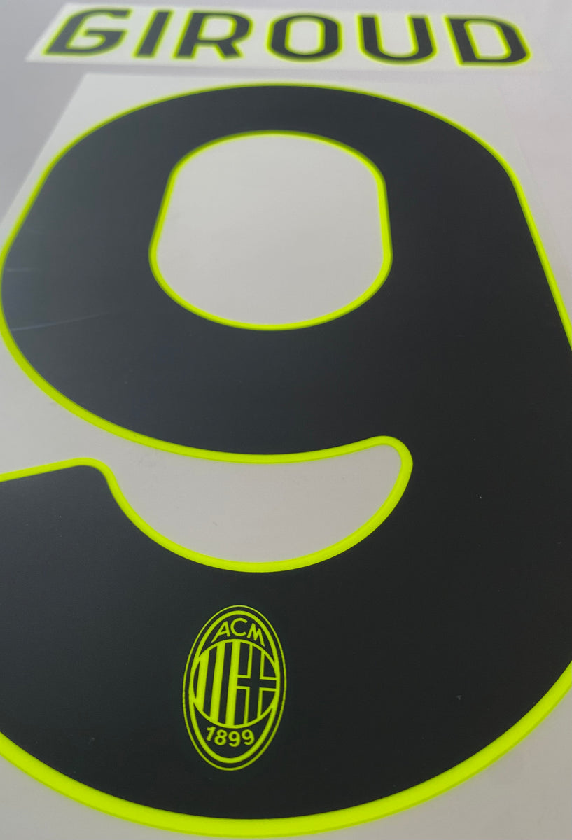 2022-23 AC Milan Serie A Third Shirt Giroud 9 Player Issue Name Set an ...