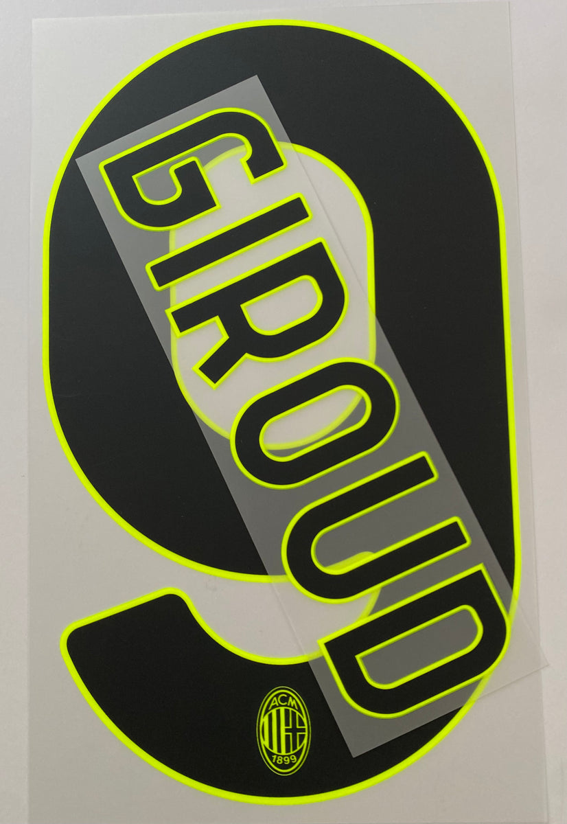 2022-23 AC Milan Serie A Third Shirt Giroud 9 Player Issue Name Set an ...