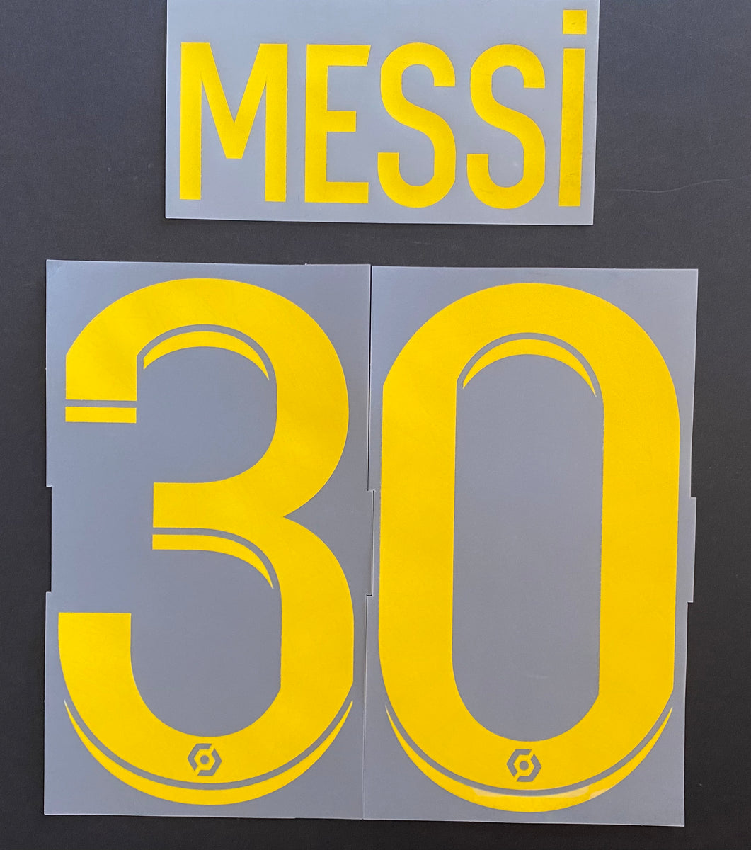 Name set Número Messi 30 PSG Paris Saint-Germain 2022-23 Para la cuart ...