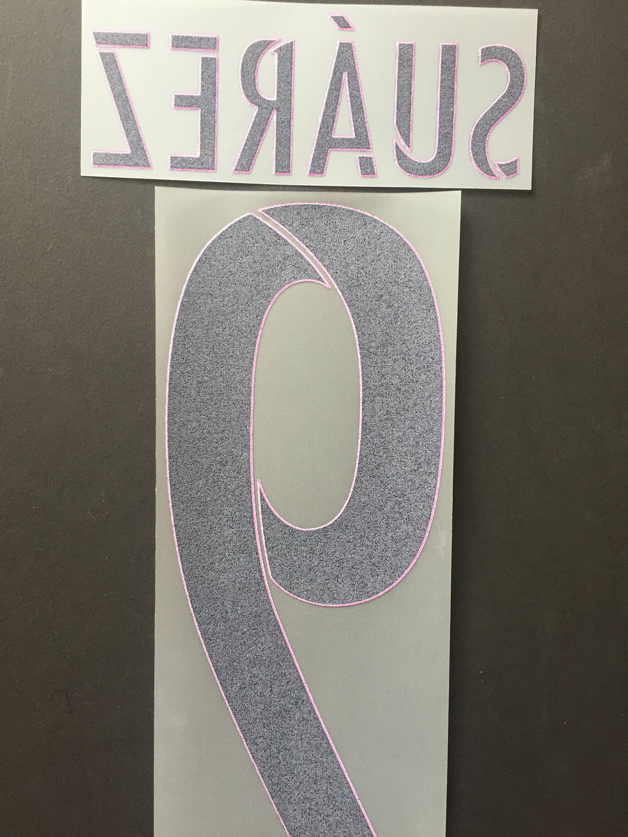 2016-2017 FC Barcelona Name and Number Set Suárez for Away Kit Fan Spo ...