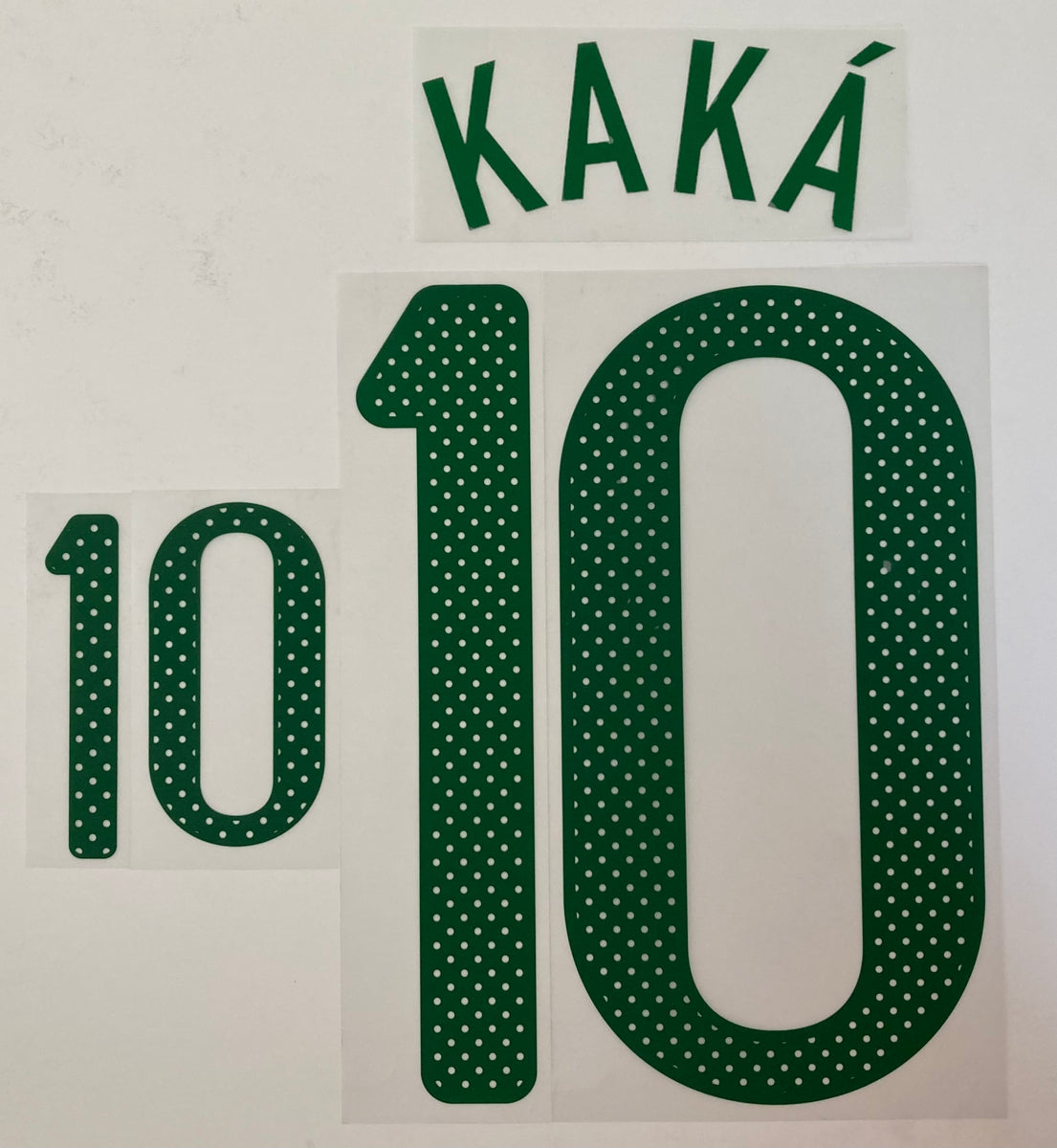 Name set Número Kaká 10 Selección Brasil For home kit/Para la camiseta ...