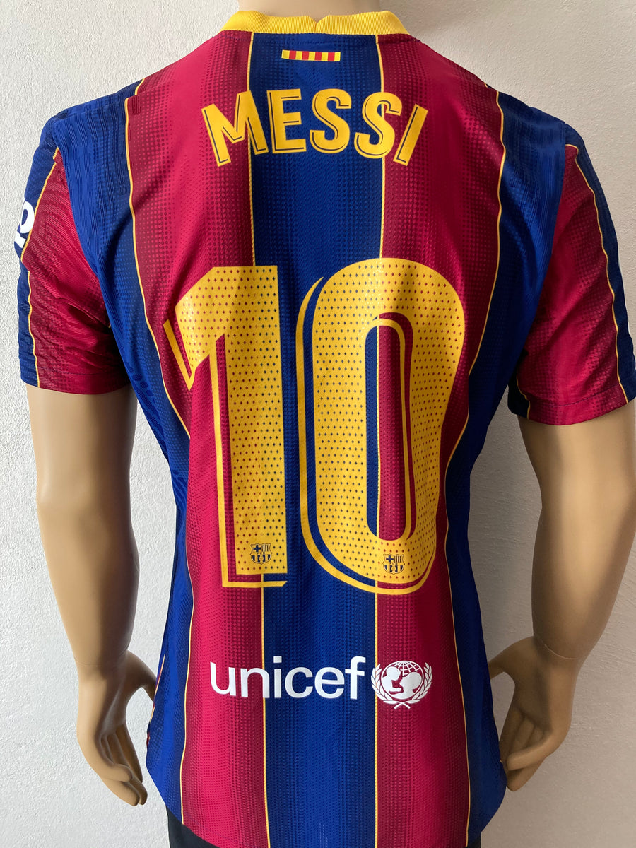 2020-2021 FC Barcelona Home Shirt Lionel Messi Player Issue Kitroom Pr ...