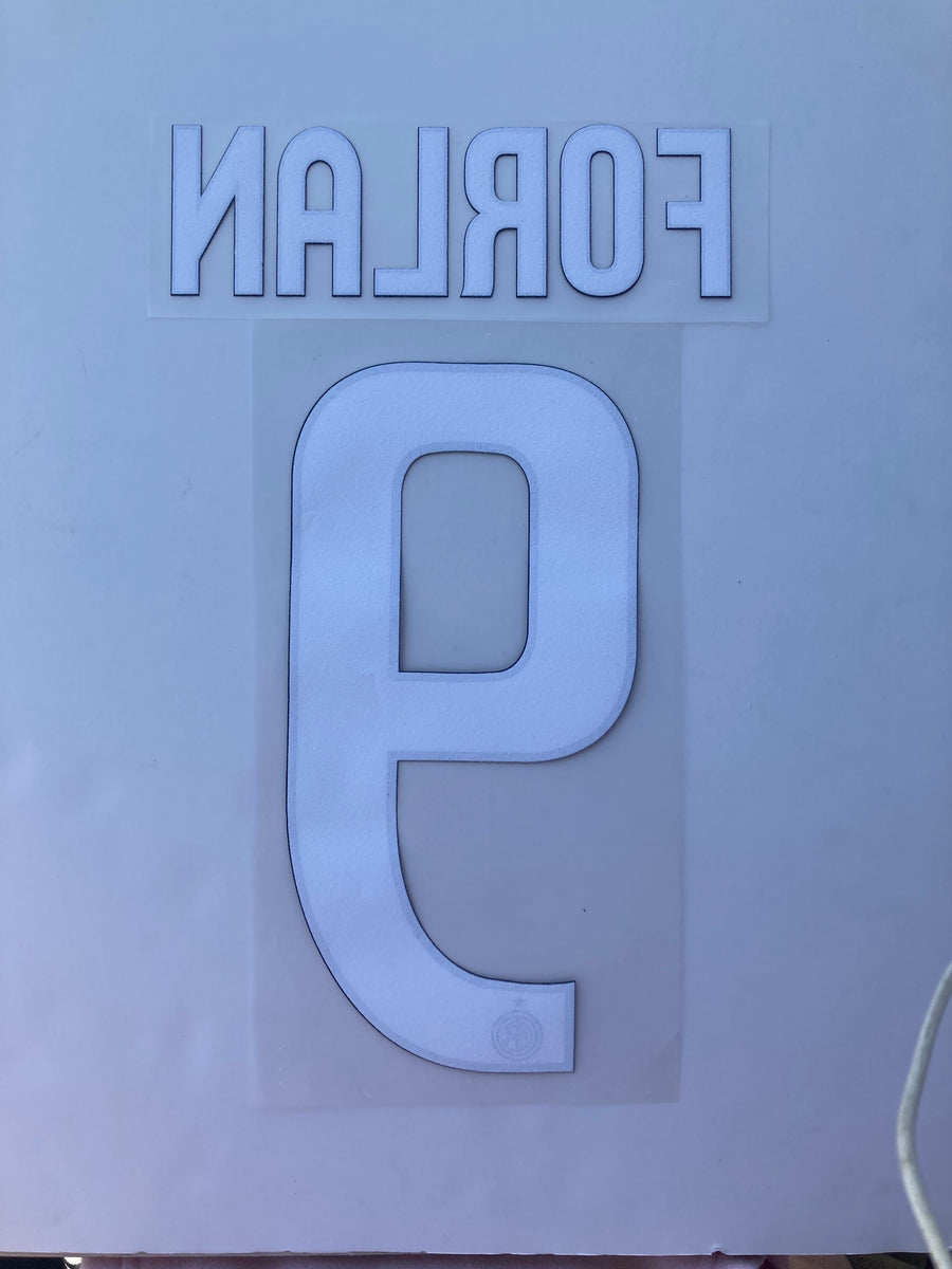 Name Set Número “Forlán 9” Inter de Milán 2011-12 Para camiseta de vis ...