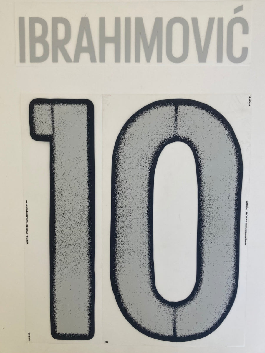 2016 2017 Sweden Name Set Kit Away IBRAHIMOVIC 10 EURO 2016 Dekographi ...