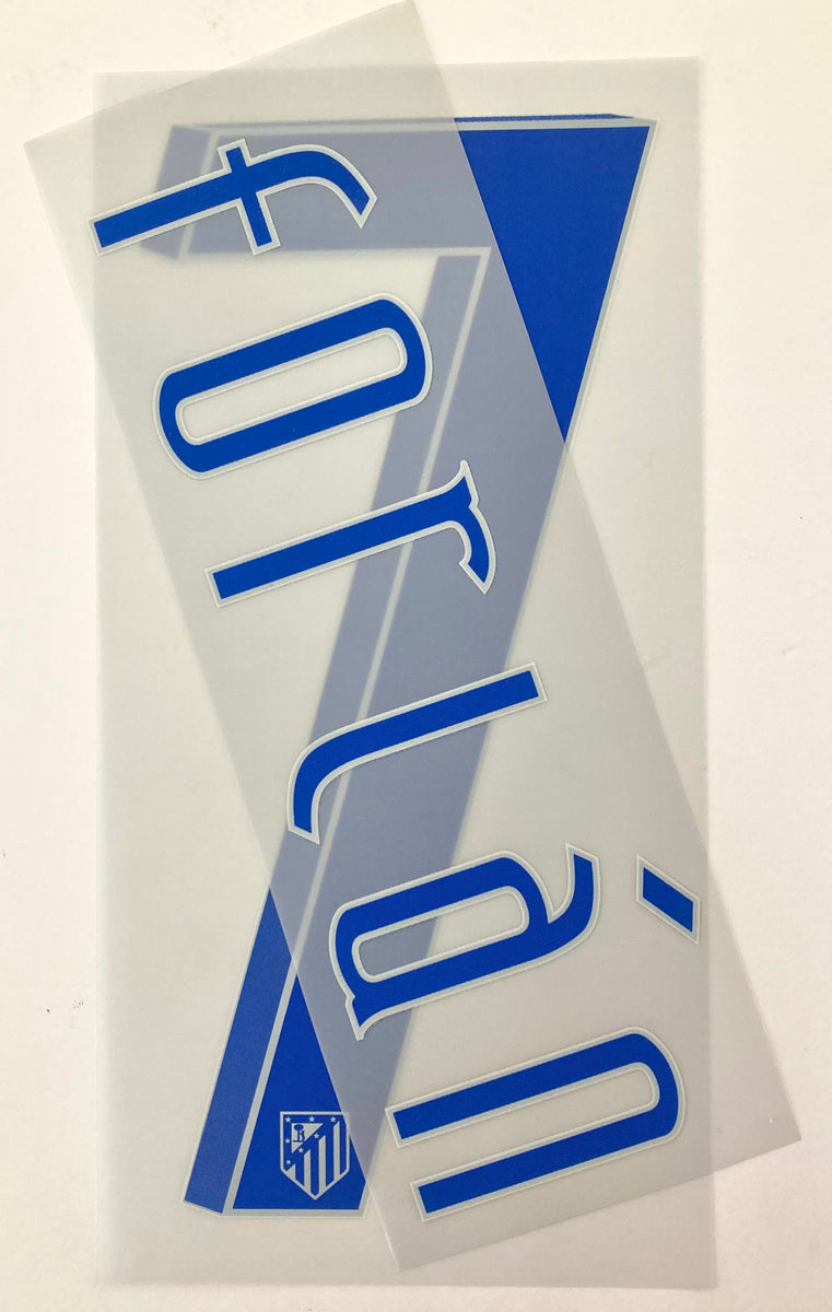 Name set Número Forlán 7 Atlético de Madrid 2007-08 For home kit/Para ...